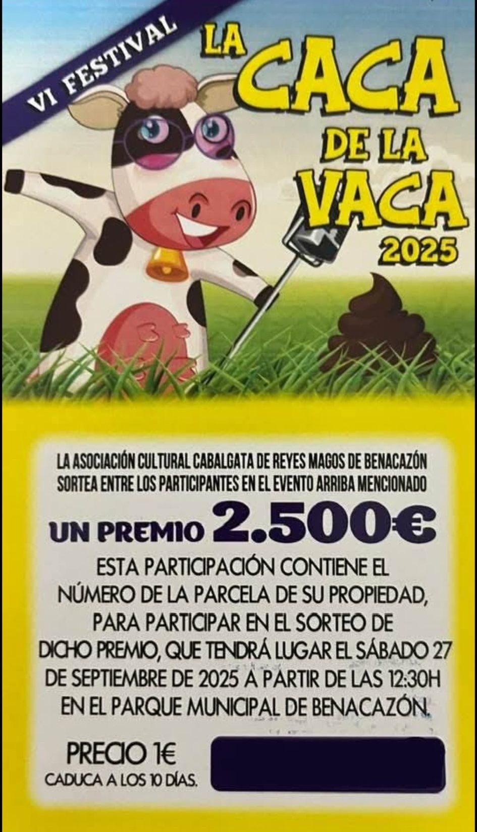 EL FESTIVAL "LA CACA DE LA VACA 2025" A BENEFICIO DE LA CABALGATA DE ...